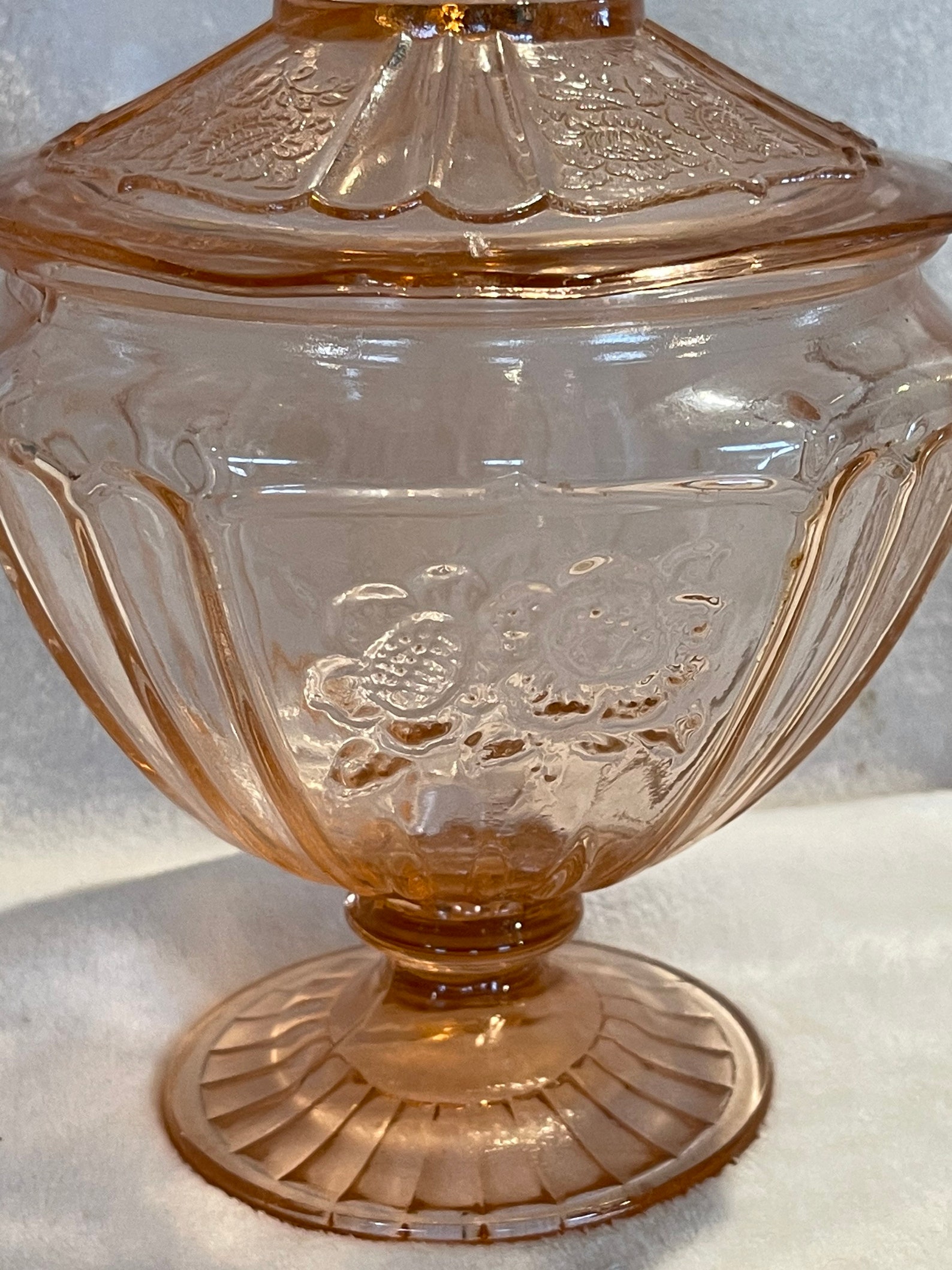 Vintage Pink Depression Glass Candy Dish | Etsy