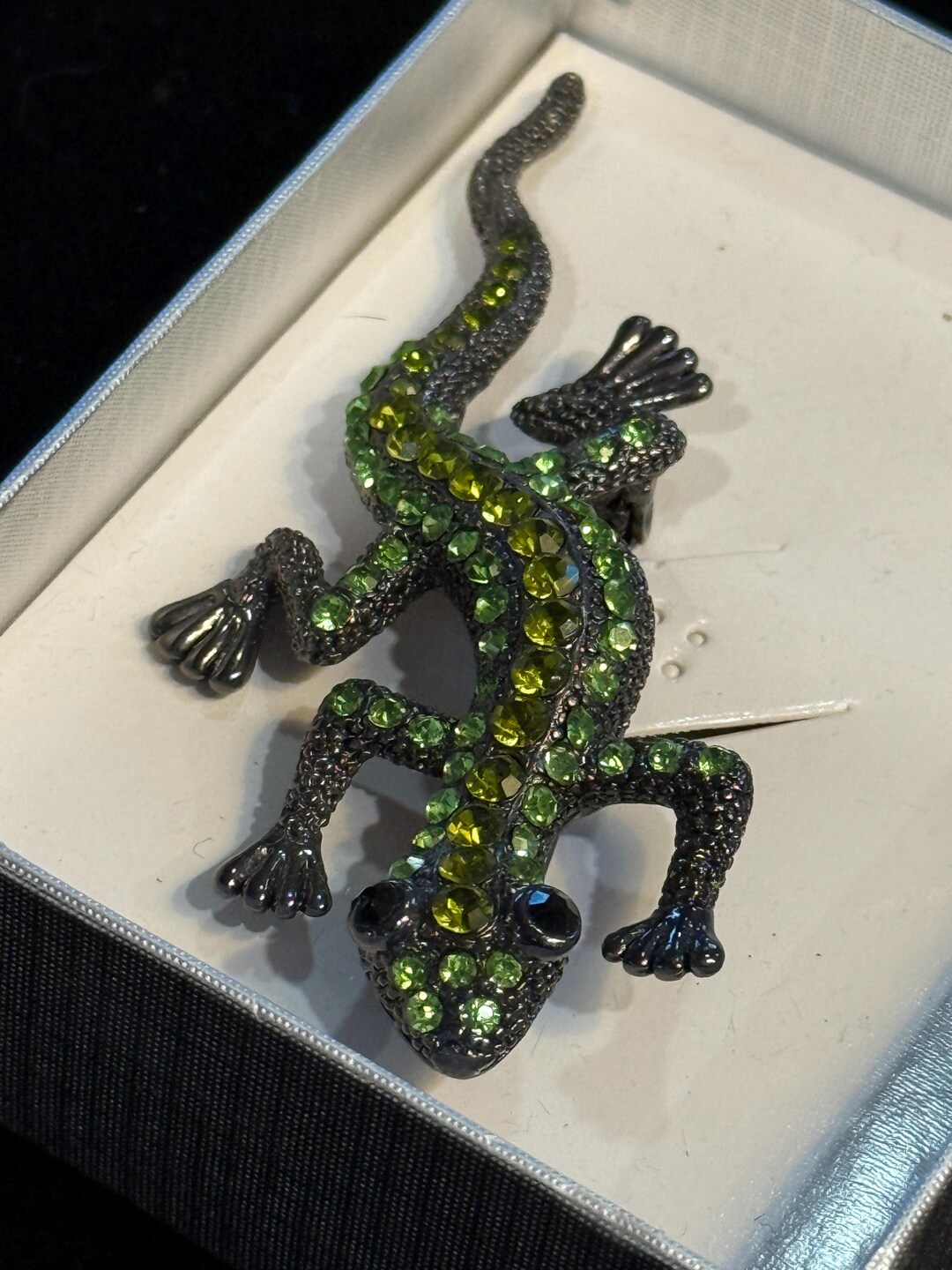 Vintage Rhinestone Lizard Lapel Brooch/pin - Etsy