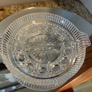 Vintage Crystal Divided Dish - Etsy