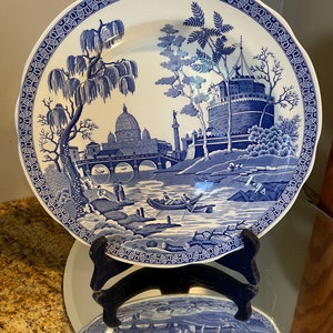 Vintage Spode Blue Room “rome” Plates - Etsy