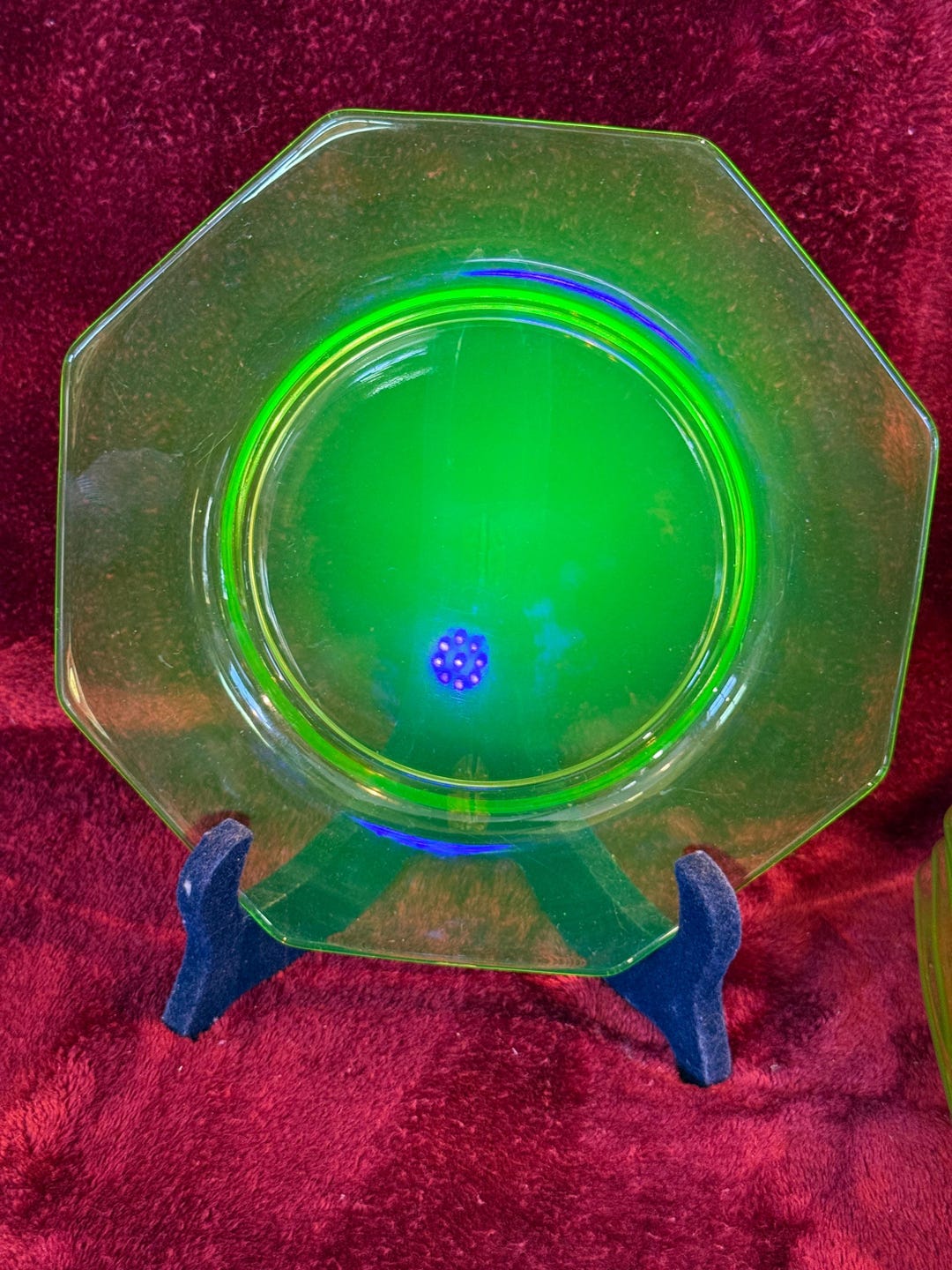 Vintage Yellow/green Uranium Plate - Etsy
