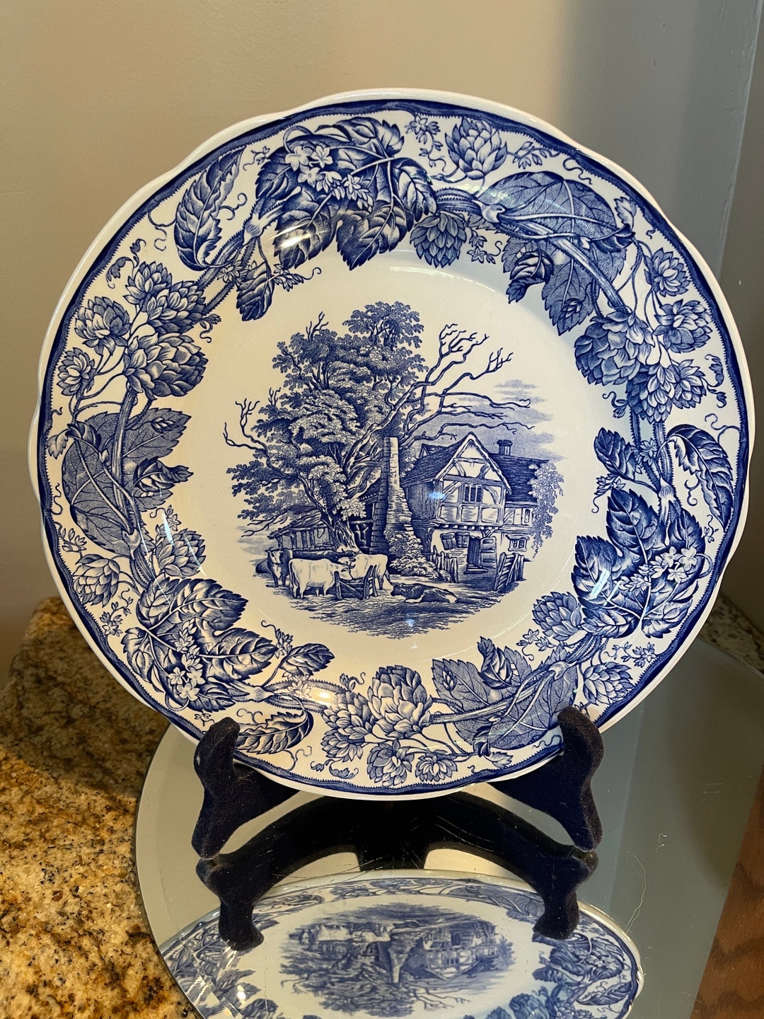 Vintage Spode Blue Room Collection rural Scene - Etsy