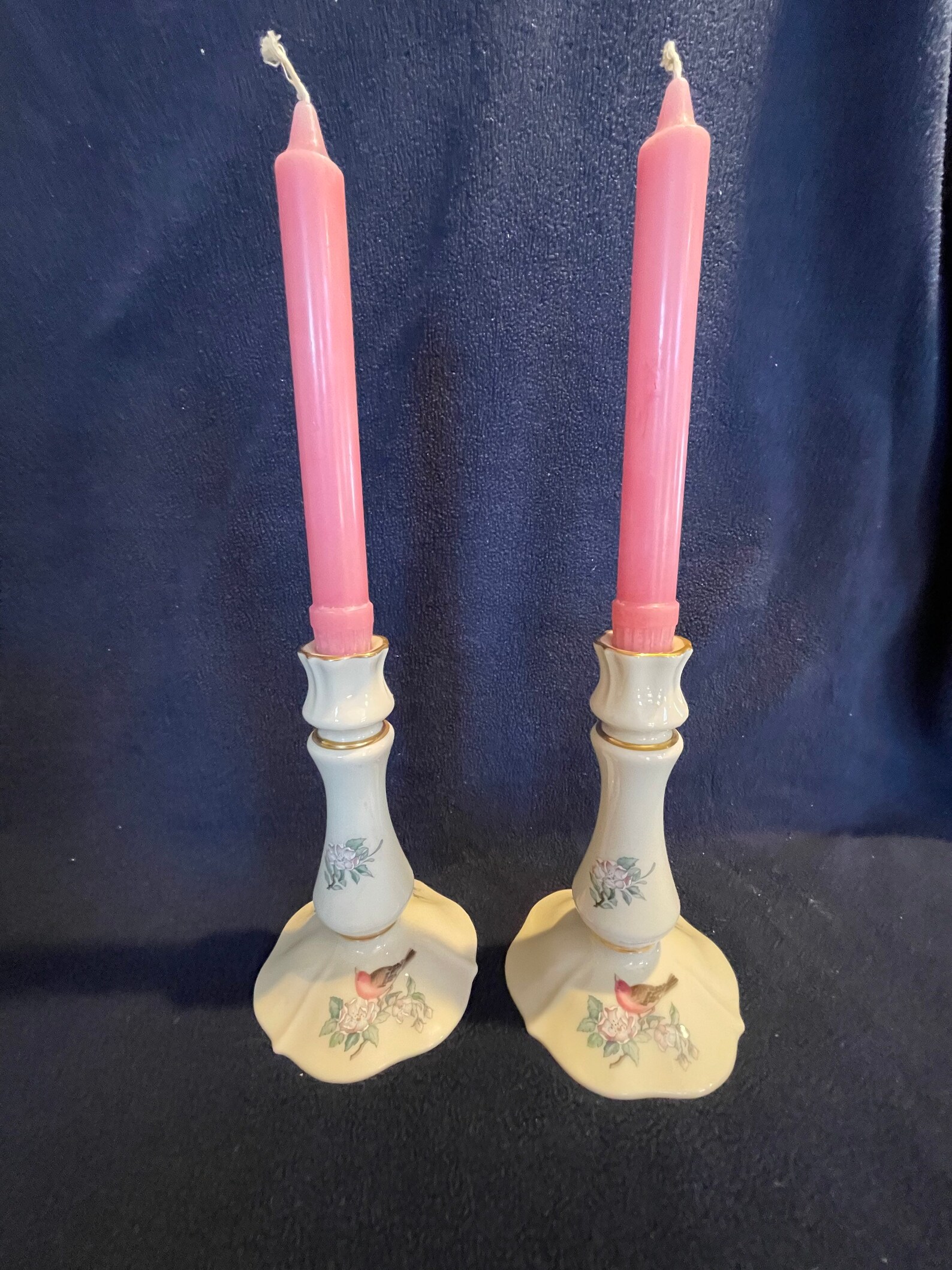 Vintage Lenox Serenade Candlestick Holders - Etsy