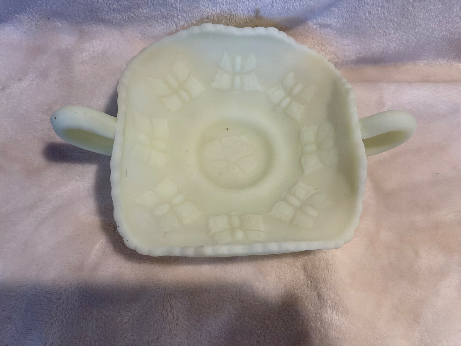 Vintage Fenton Lime Green Uranium Glass Candy Dish - Etsy