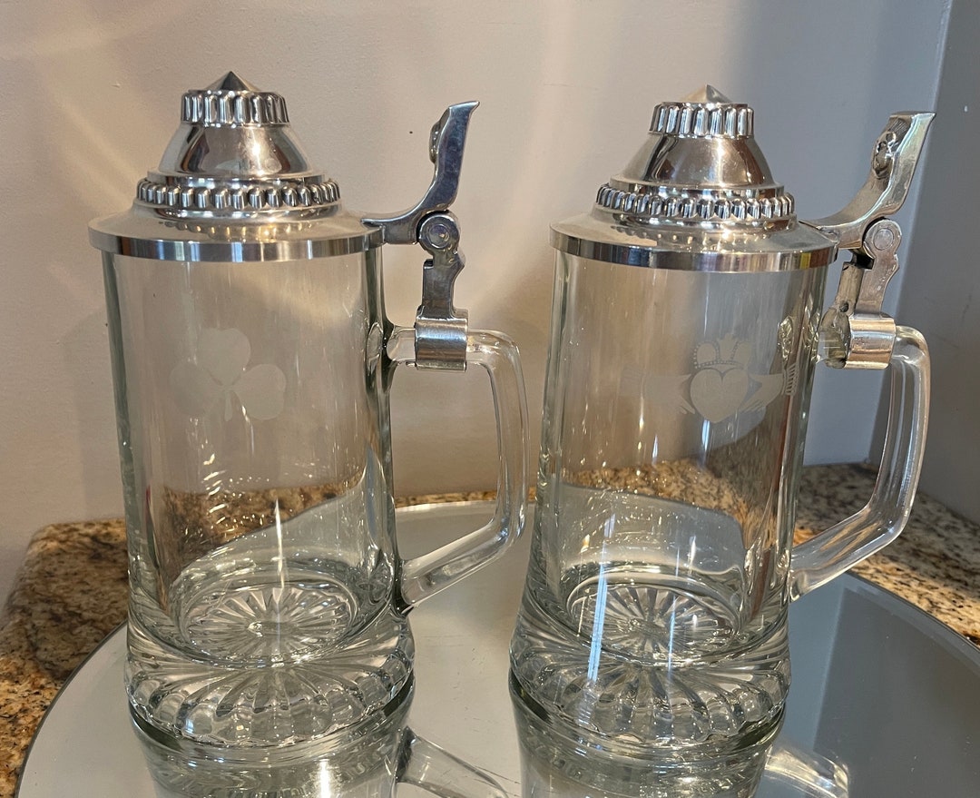 Domer Crystal Steins From Italy and Ireland - Etsy