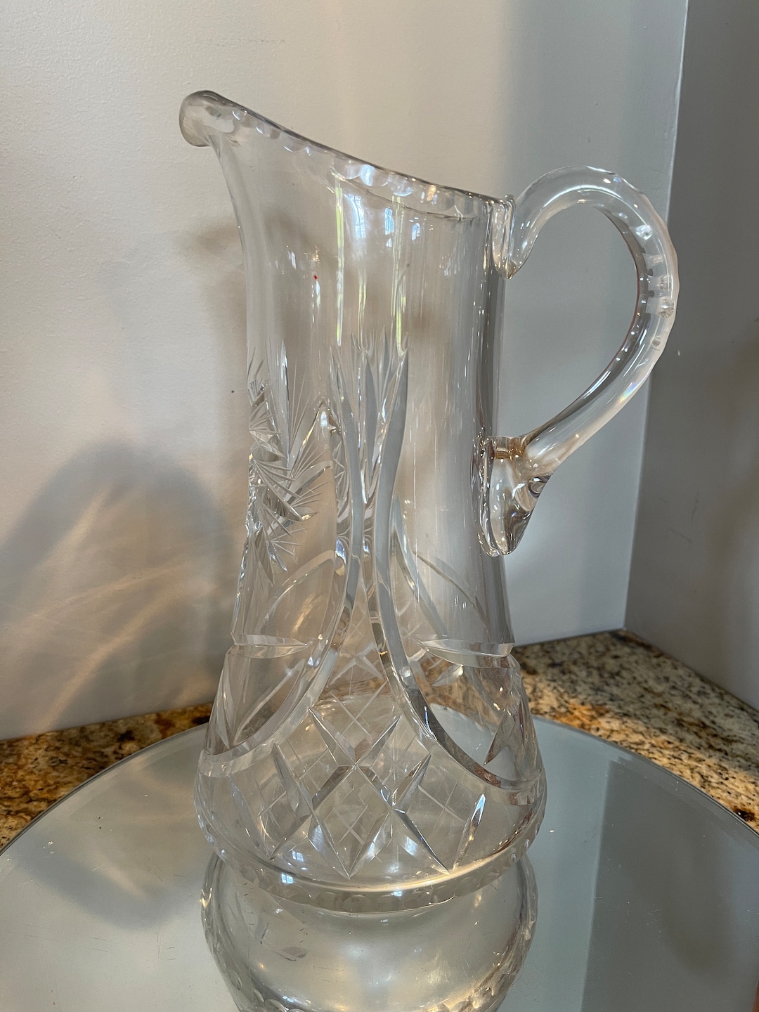 Vintage “star of David” Crystal Pitcher - Etsy