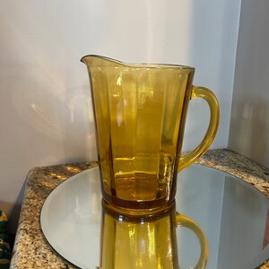 Vintage Harvest Gold Pitcher - Etsy