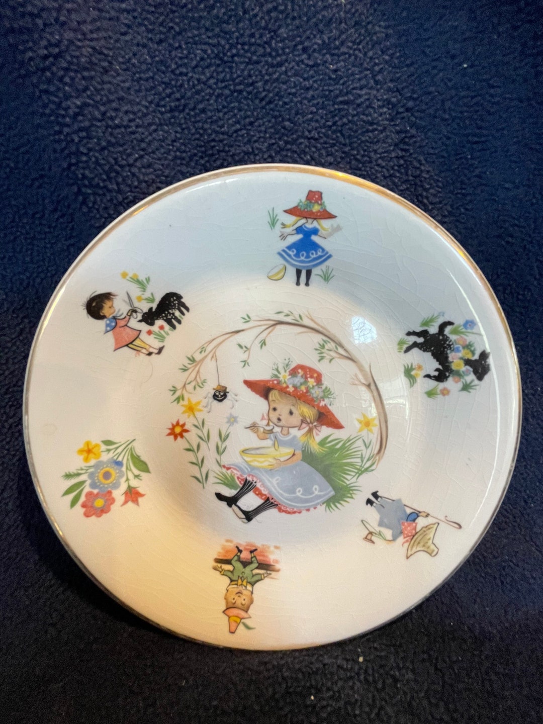 Vintage Nursery Rhyme Plates (2) - Etsy