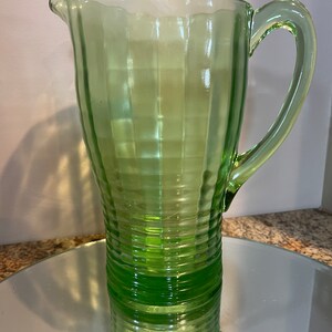 Vintage Green Pitcher - Etsy