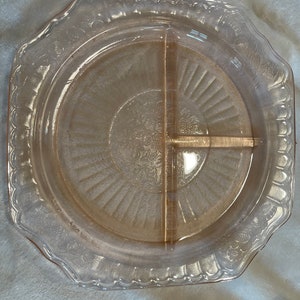 Vintage Depression Glass Divided Dish - Etsy