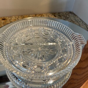 Vintage Crystal Divided Dish - Etsy