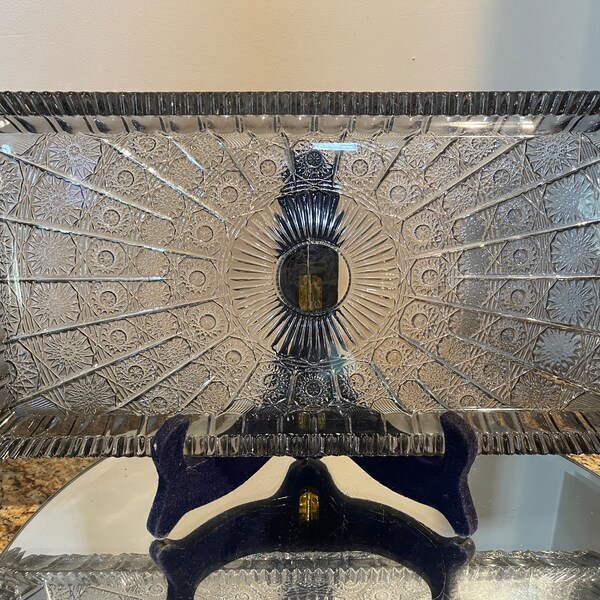 Cut Glass Tray - Etsy
