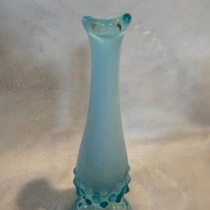 Vintage Fenton Blue Opalescent Vase - Etsy
