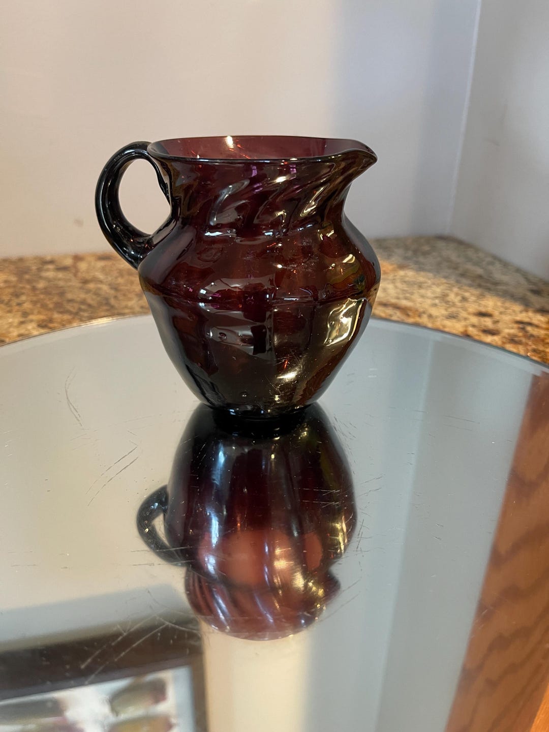 Vintage Hand Blown Purple Creamer - Etsy