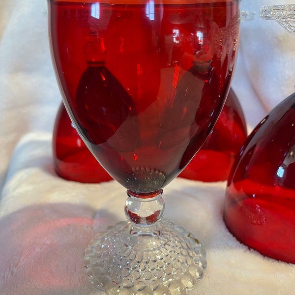 Ruby Red Glasses - Etsy