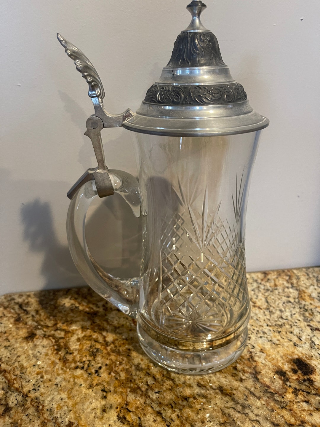 Vintage Cut Crystal Steins - Etsy