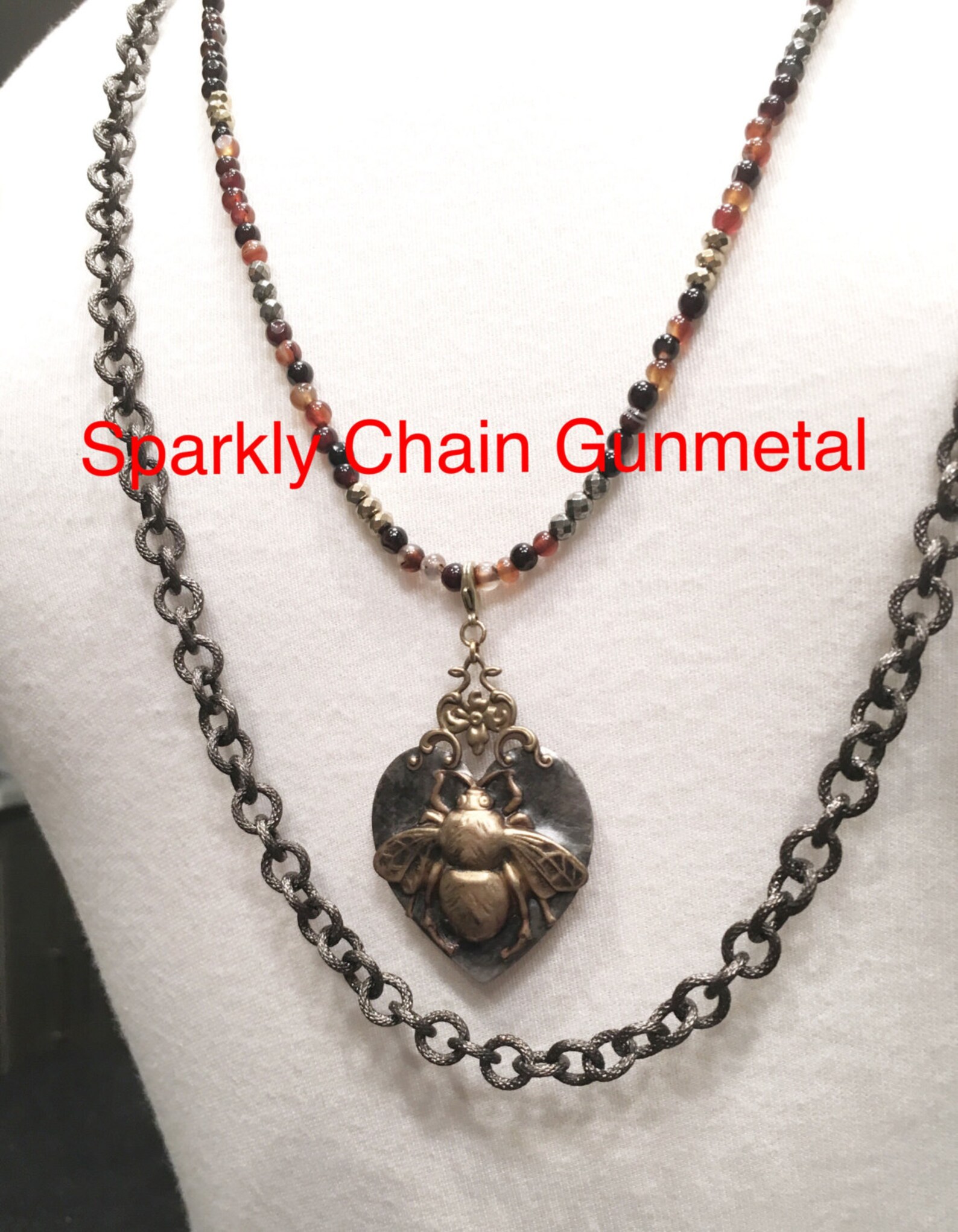 34" Metal Chain Necklaces, Long Chain Necklaces, Silver Chain, Gold ...