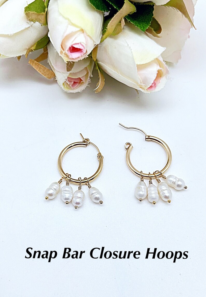 Kate Middleton Inspired Pearl Dangle Gold Filled Hoops - Etsy