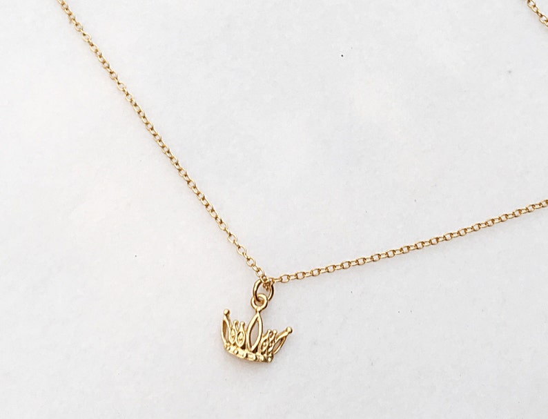 Gold Princess or Queen Crown Necklace Gold Princess Crown - Etsy
