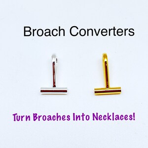 Broach Converters in Gold or Silver, Turn Broaches Into Necklaces ...