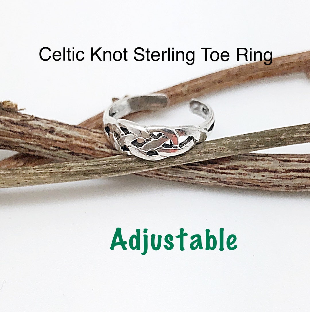 Sale Celtic Knot Toe Ring Sterling Silver Adjustable, Sale Dainty ...