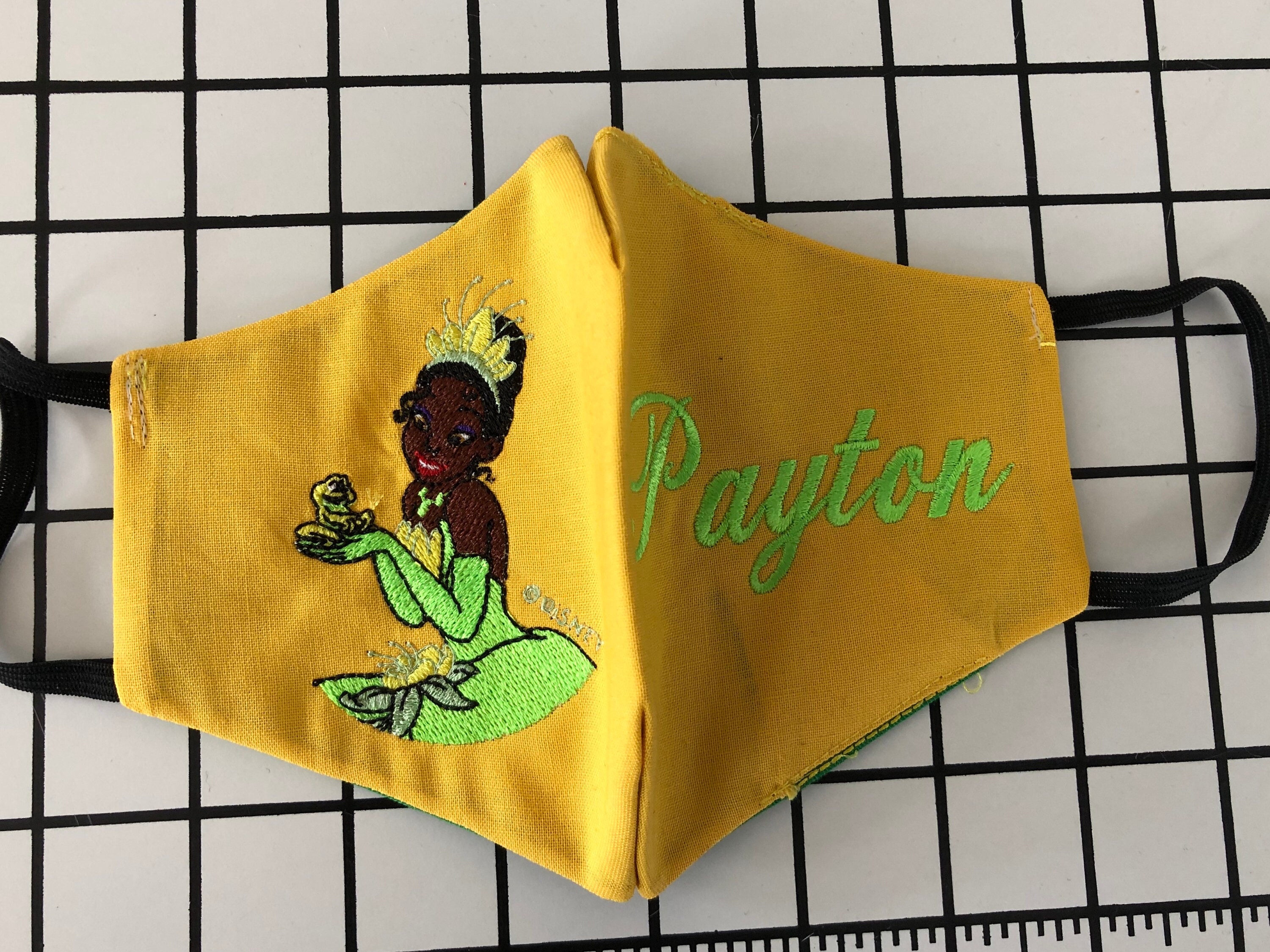 Embroidered Princess Tiana Custom Mask - Etsy Canada