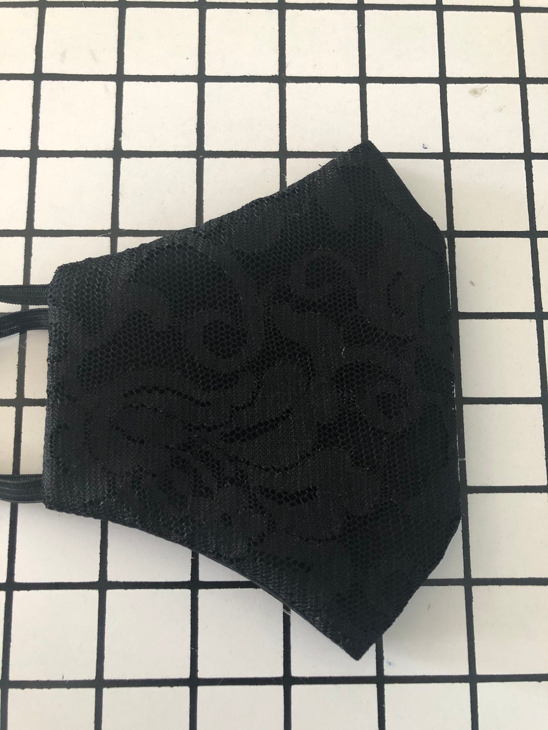 Black Lace Face Mask - Etsy