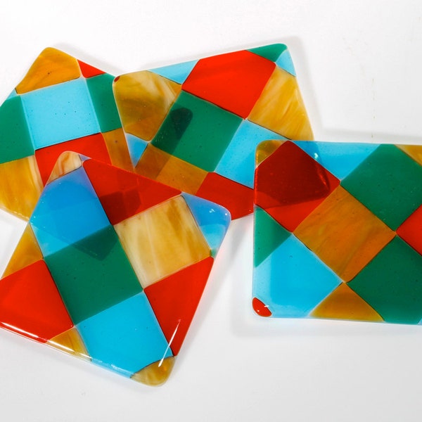 Fused Glass Coasters - Etsy