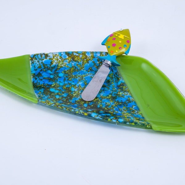 Fused Glass Cheese Plate Knife - Etsy