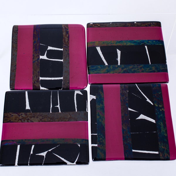 Fused Glass Coasters Etsy