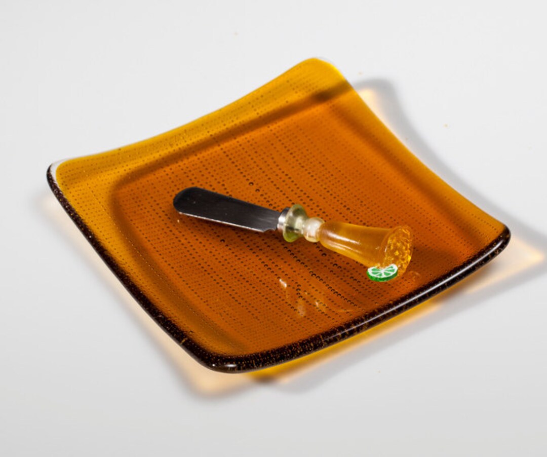 Fused Glass Dish, Cheese Platter, Serving Dish, Hostess Gift, Holiday ...