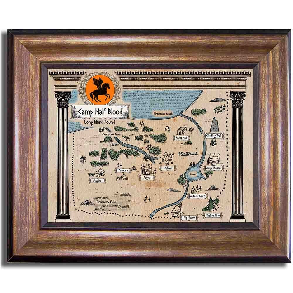 Percy Jackson Camp Half-Blood Map Rick Riordan Series | Etsy