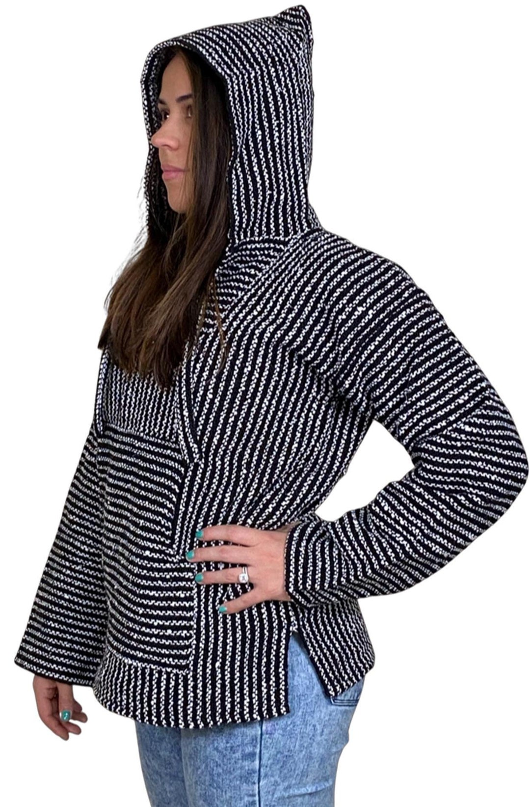 Mexican Baja Hoodie Multicolor Surfer Skater Drug Rug Jacket Unisex ...