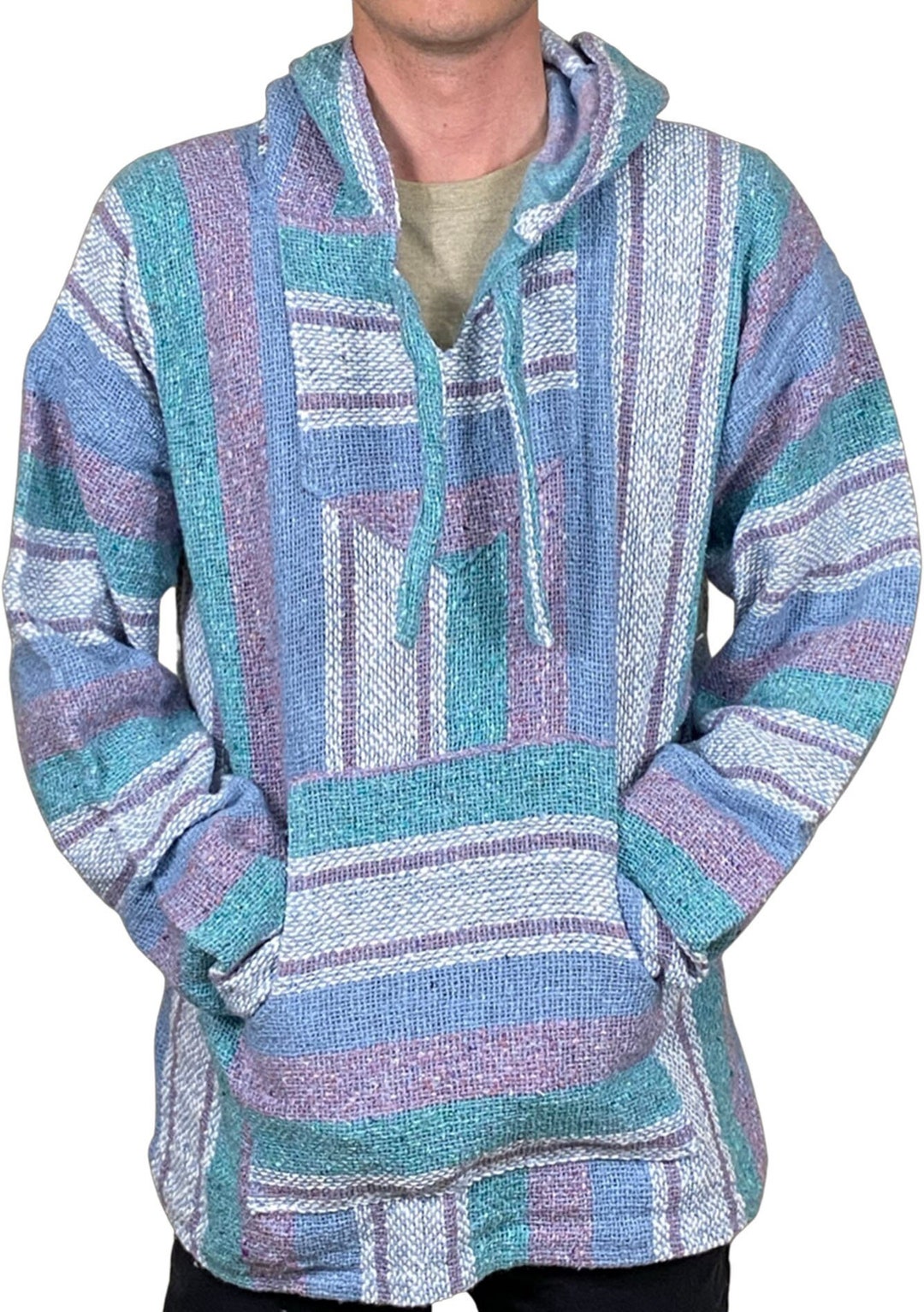 Mexican Baja Hoodie Multicolor Surfer Skater Drug Rug Jacket Unisex ...