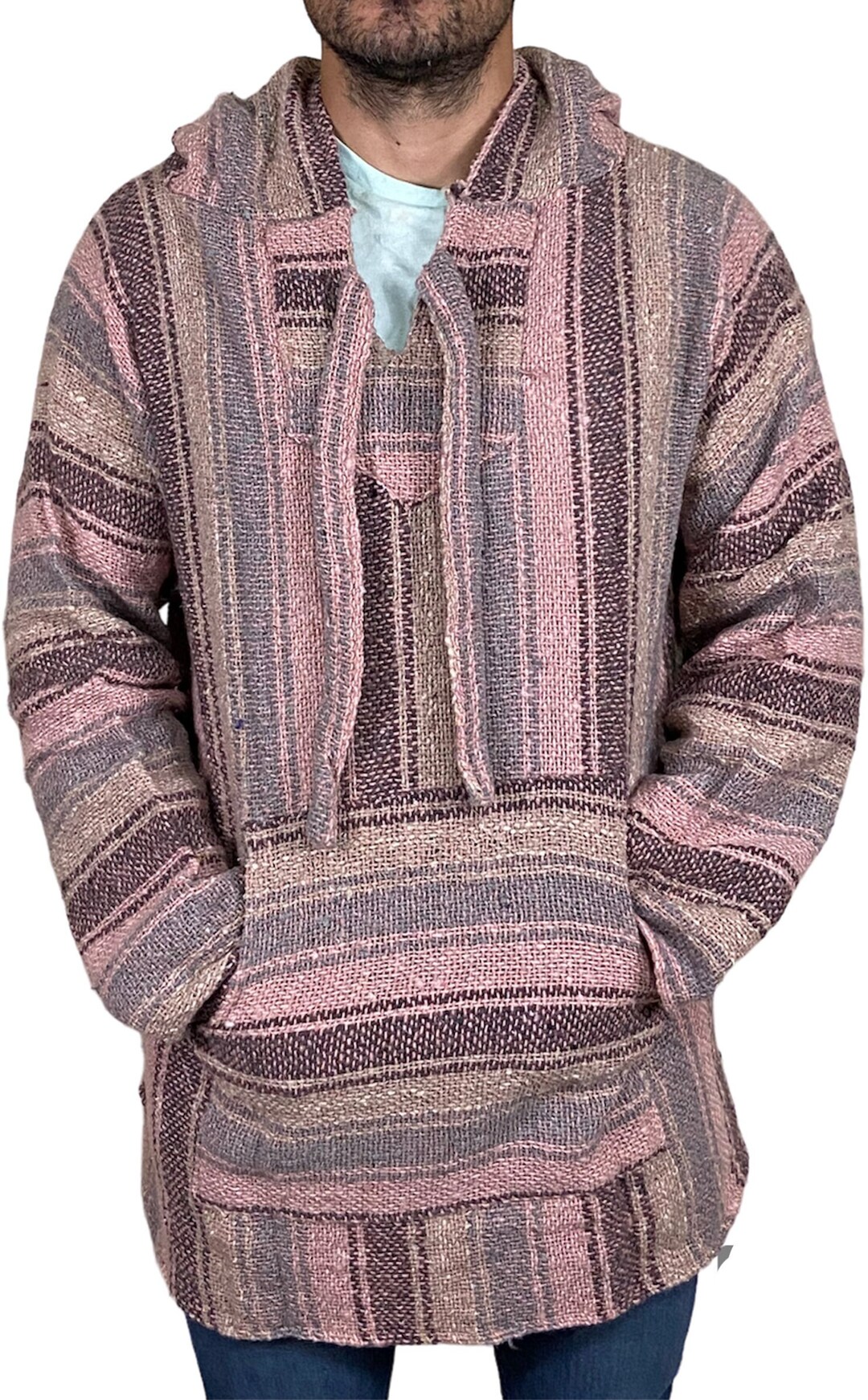 Mexican Baja Hoodie Multicolor Surfer Skater Drug Rug Jacket - Etsy