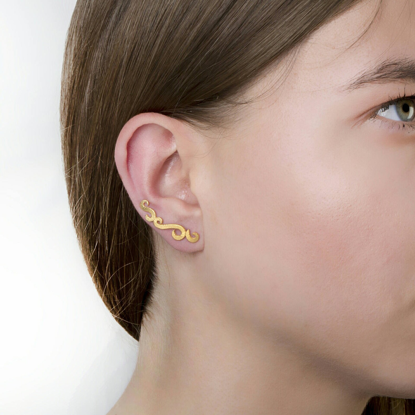 Whirl Ear Climbersear Cuff Earring925 Sterling - Etsy