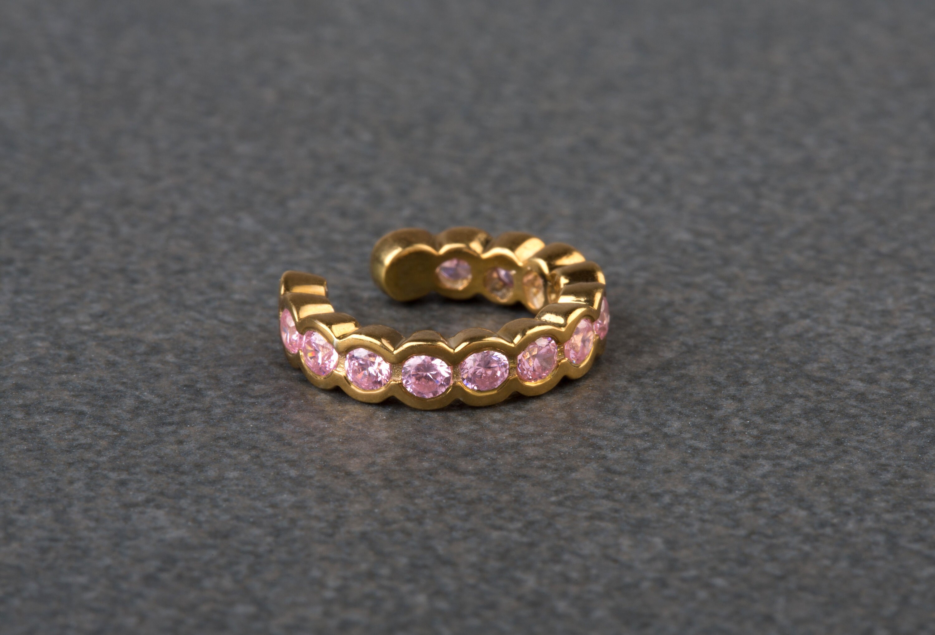 Solid Gold Ear Cuff CZ Pave Ear Cuff Solid Gold 9k or 14k | Etsy