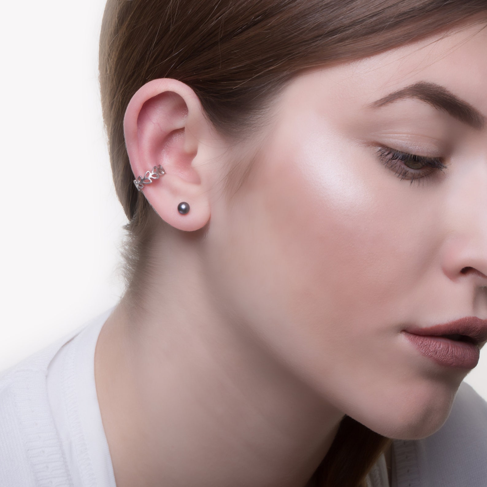 Solid Gold Ear Cuffleaves Ear Cuff 9k&14k Gold Ear Cuffsnon | Etsy