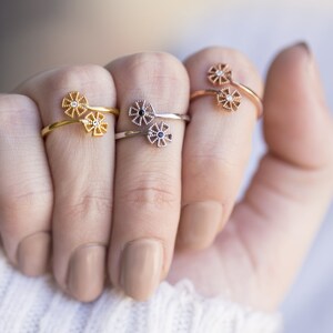 Solid Gold Toe Ring,flower Style Toe Ring,midi & Pinky Ring,9k or 14k ...