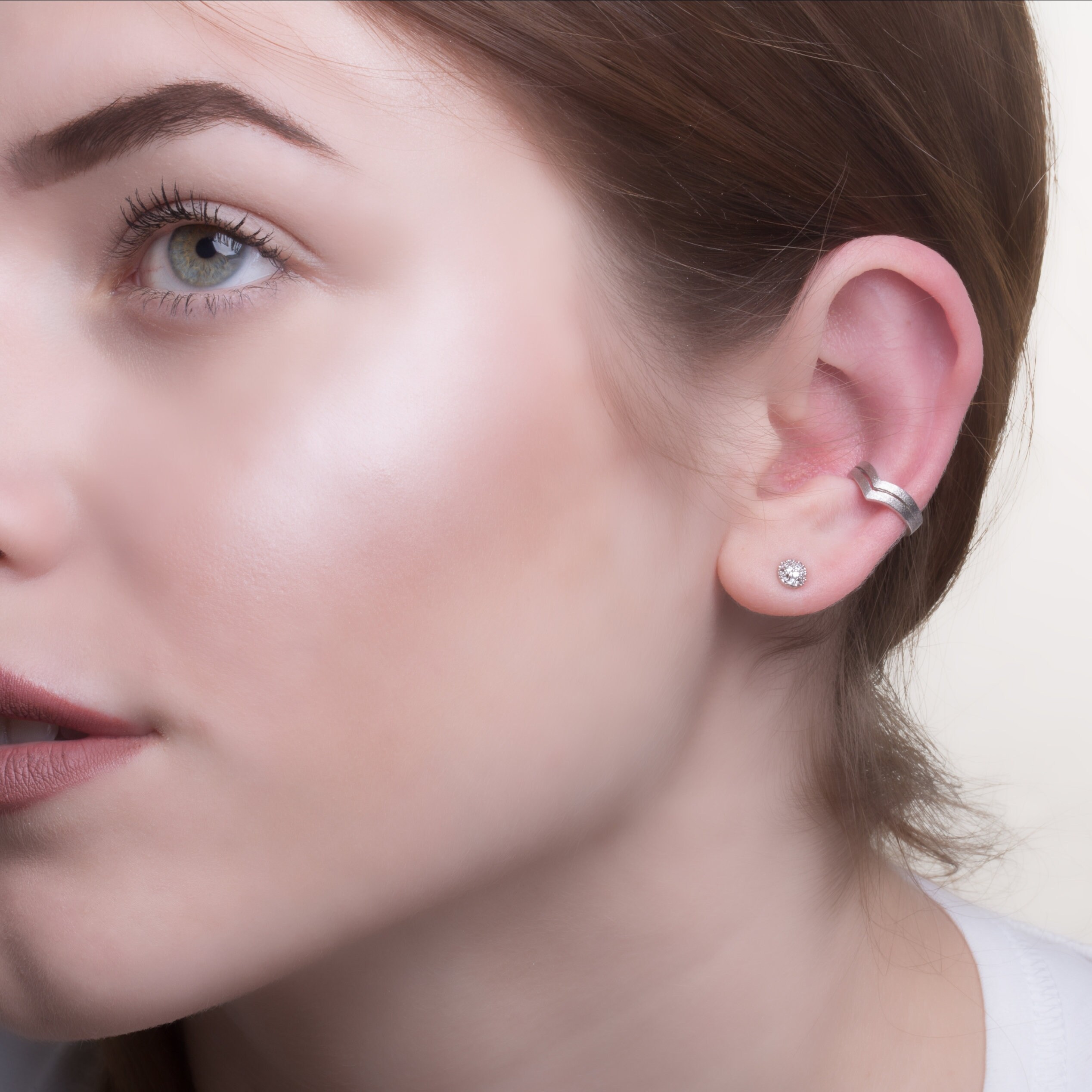 Solid Gold Ear Cuffdouble Chevron Ear Cuff 9k&14k Gold Ear - Etsy