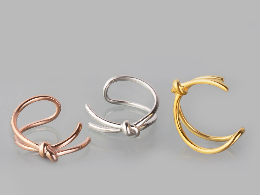 Knot Ring, Love Bound Ring, Unique Knot Ring, 9k 14k or 18k Gold Ring ...