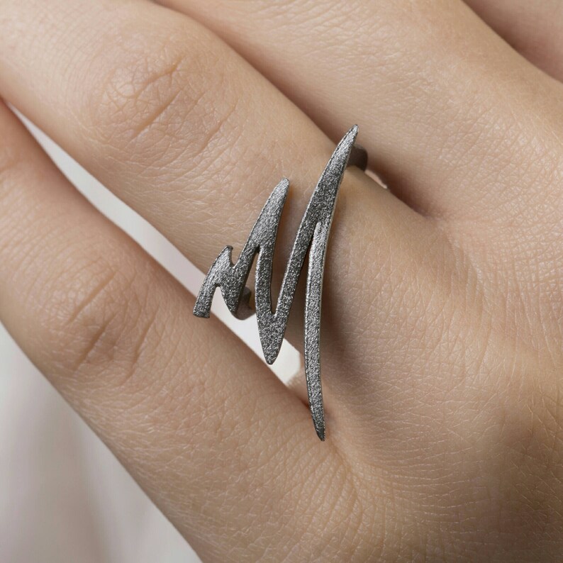 Minimal Ring 925 Silver Ring Contemporary Jewellery Modern | Etsy