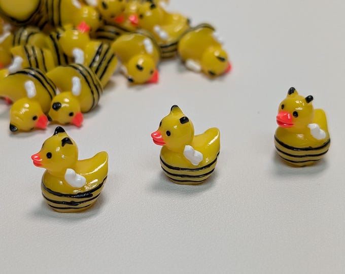 Miniature Resin Bee Ducks, Mini Ducks, Bumblebee Duckies - Etsy