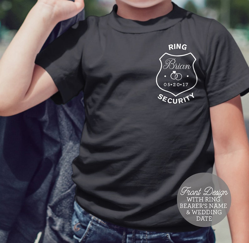 Ring Security Shirt Boys Bridal Party Gift Ring Bearer - Etsy