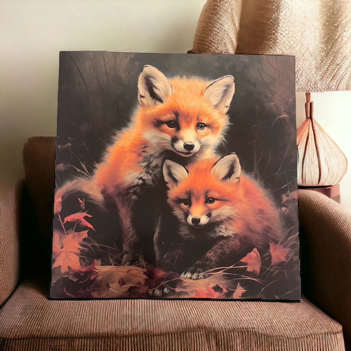 Beautiful Large Baby Fox Canvas Wall Art - Etsy
