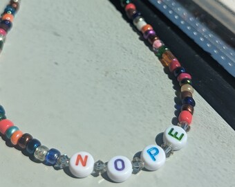 Nope Middle Finger Necklace - Etsy