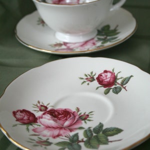 Royal Grafton Fine Bone China, Rose Pattern, Set of 2 Cups and Saucers ...