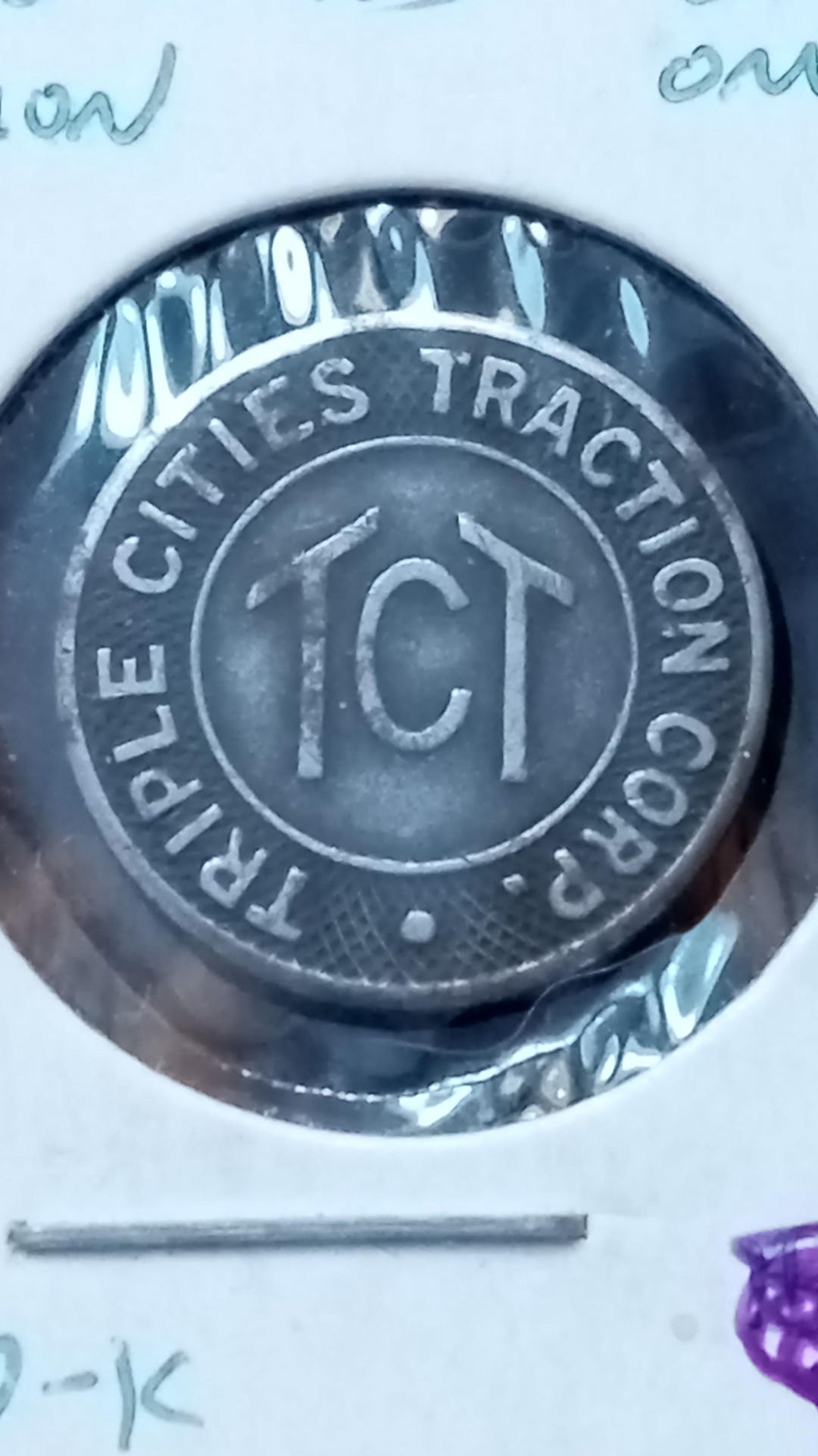 Triple Cities Traction Corp. Good for One Fare Token NY-80-K 1944 Steel ...