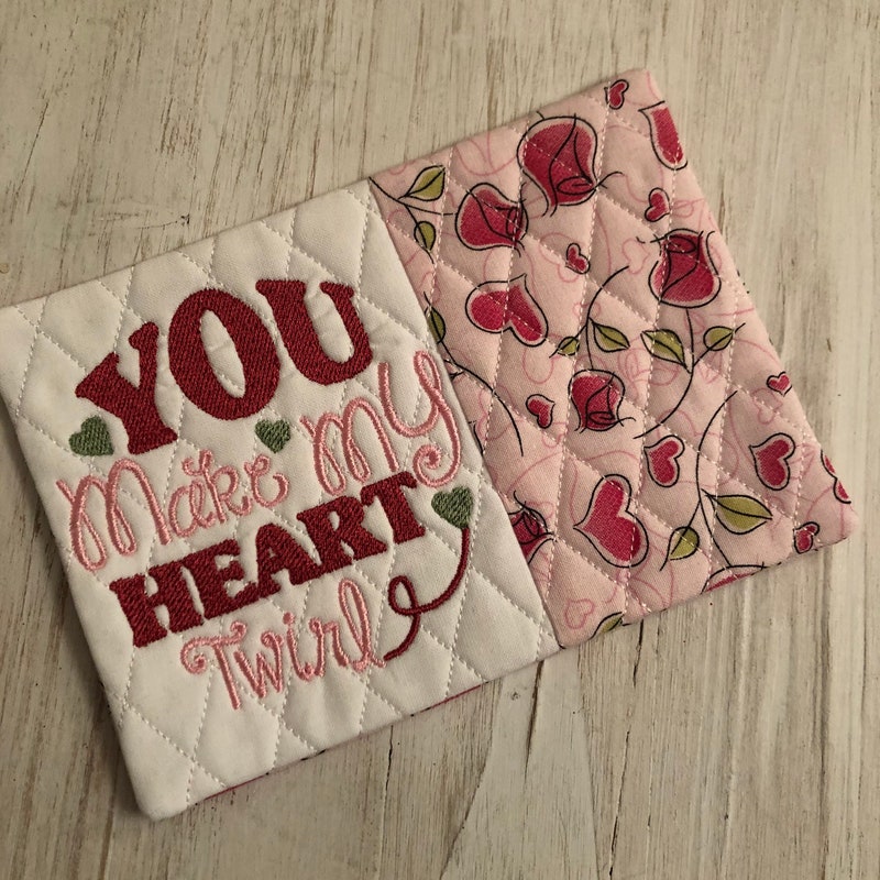 Valentine Mug Rugs - Etsy