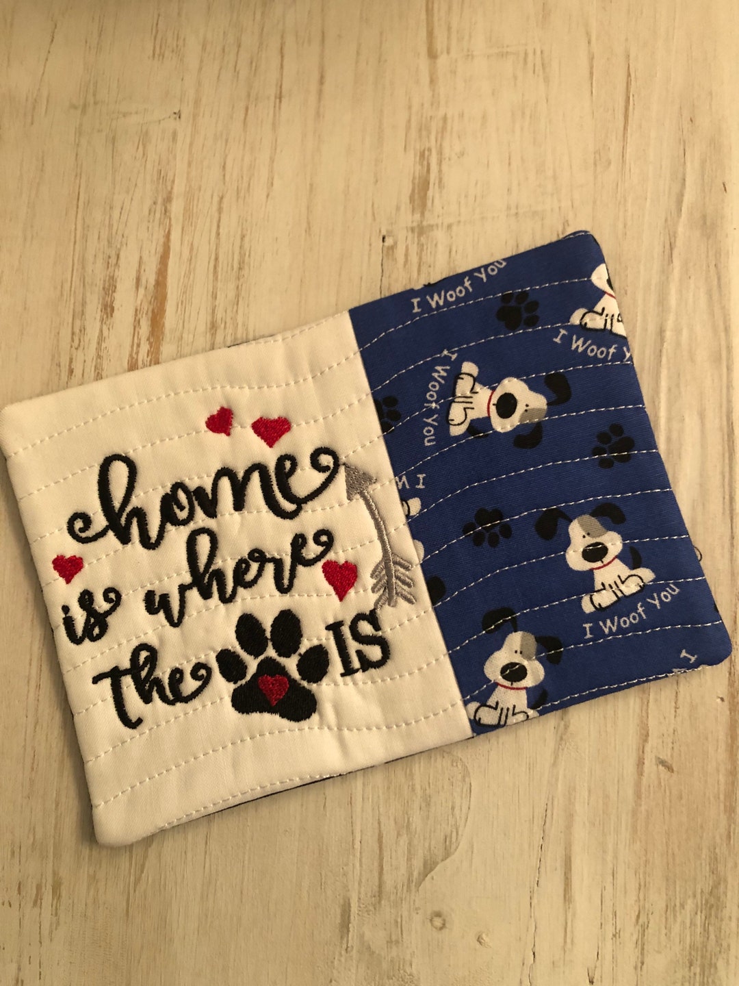 DOG THEMED Mug Rug - New!!mug Rugs,coasters,gift,coffee Lover,hostess ...